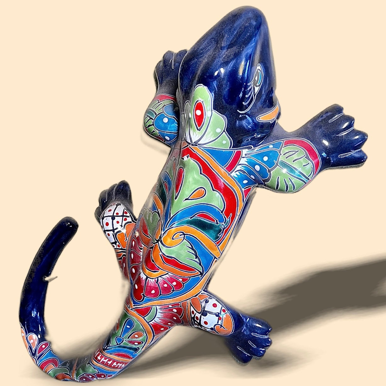 Blue Talavera Iguana | Leo's Pottery Nursery